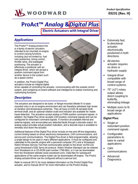 datasheet actuator pdf actuator input output