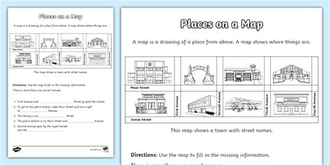 Places On A Map Activity Primary Education Resources