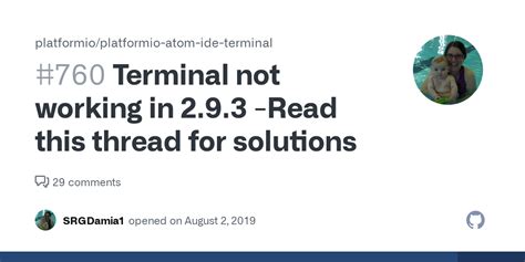 Terminal Not Working In Read This Thread For Solutions Issue Platformio