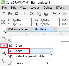 Cara Memotong Gambar Dengan Knife Corel Draw Biologizone