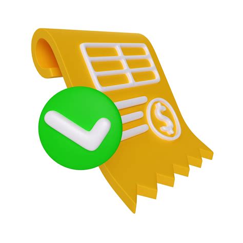 Invoice 3d Render 9636770 Png