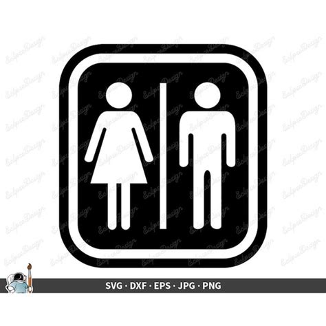 Bathroom Sign Silhouette