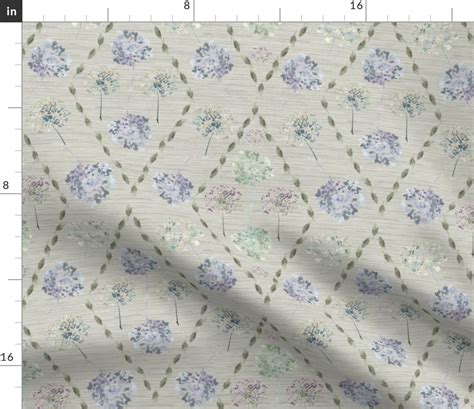 Dandelions Diamond Desaturated Fabric Spoonflower