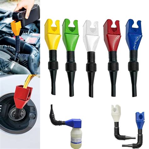 Flexible Wide Mouth Funnel With Built In Filter Retractable Auto Fuel