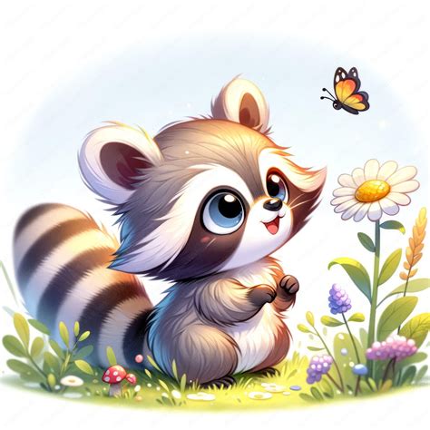 Cute Raccoon Clipart Adorable Raccoon Clipart Bundle 10 High