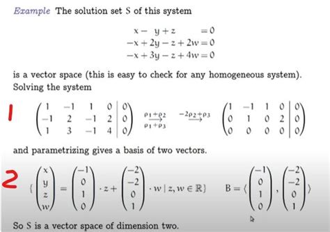 Linear Algebra How To Get A Parameterized Form Of The Solved Matrix