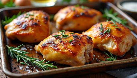 Cuisses De Poulet Au Four Recette Simple Et Peau Croustillante