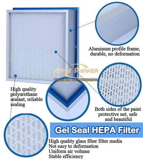 Clean Room Side Gel Seal Hepa Filter Specification Supplier