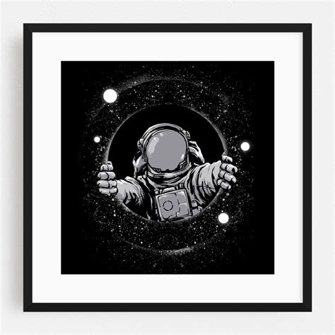Black Hole Digital Art Astronaut Space Cosmic Sci Fi Surrealism Stars