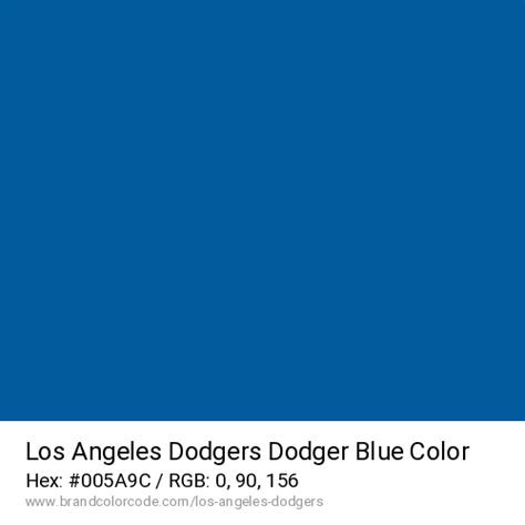 Los Angeles Dodgers Brand Color Codes