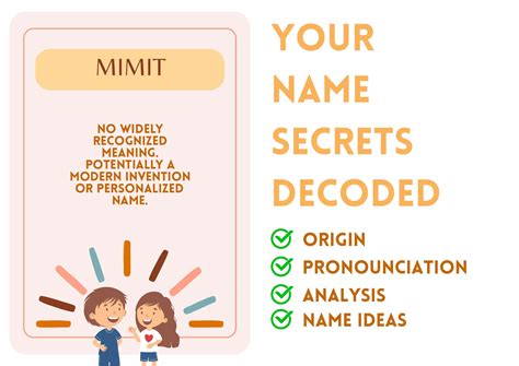 Mimit Name Meaning And Pronunciation