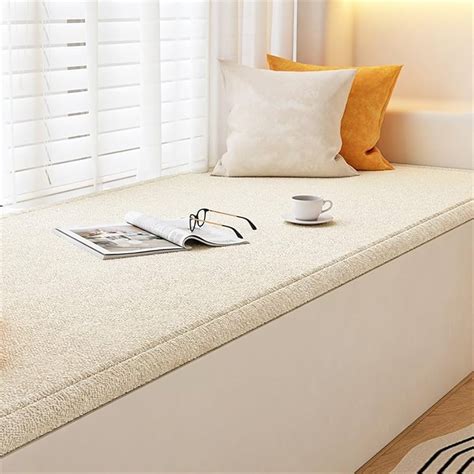 Floor Cushion Custom Bay Window Sill Plump Textured Line Seat Cushion