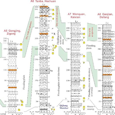 Stratigraphic Correlation And Depositional Environment Interpretation