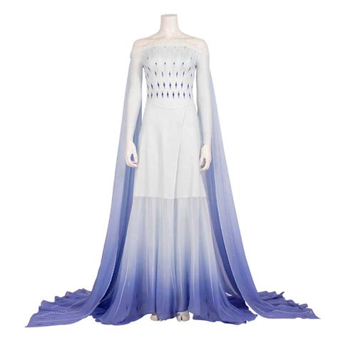 Frozen 2 Elsa Costume White Dress Cosplay Costume For Adults Accosplay