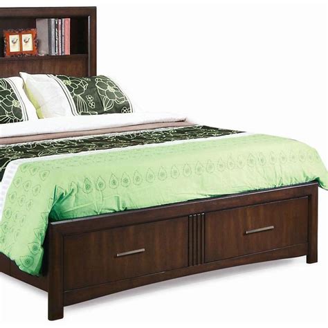 Edison King Storage Bed Bookcase Headboard Java Oak Dcg Stores