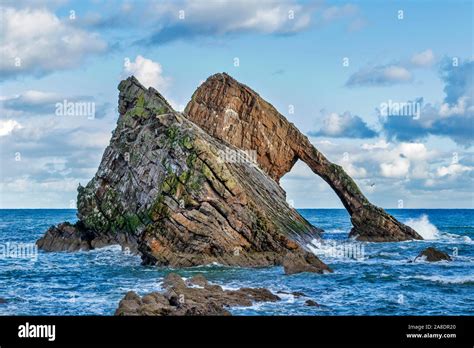 Bow Fiddle Rock Portknockie Moray Coast Scotland In November With