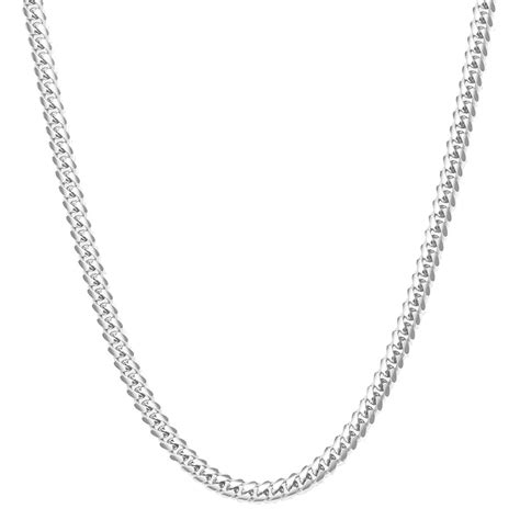 Colton James Premium Silver Mens Micro Cuban Link Chain 3mm Thickness Shop Today Get It