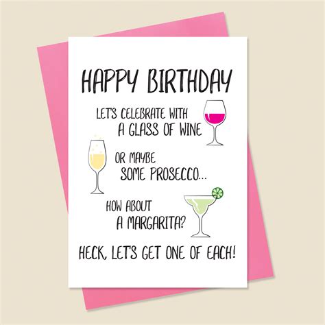 Birthday Card • Booze Birthday Card Press And Pour