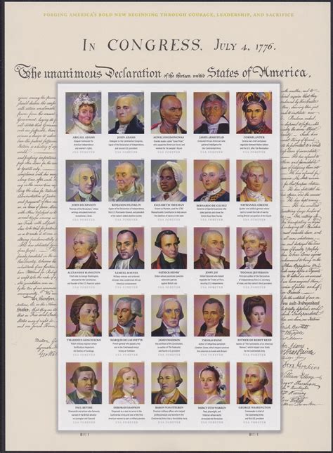 6068 American Revolution Figures Mnh United States General Issue