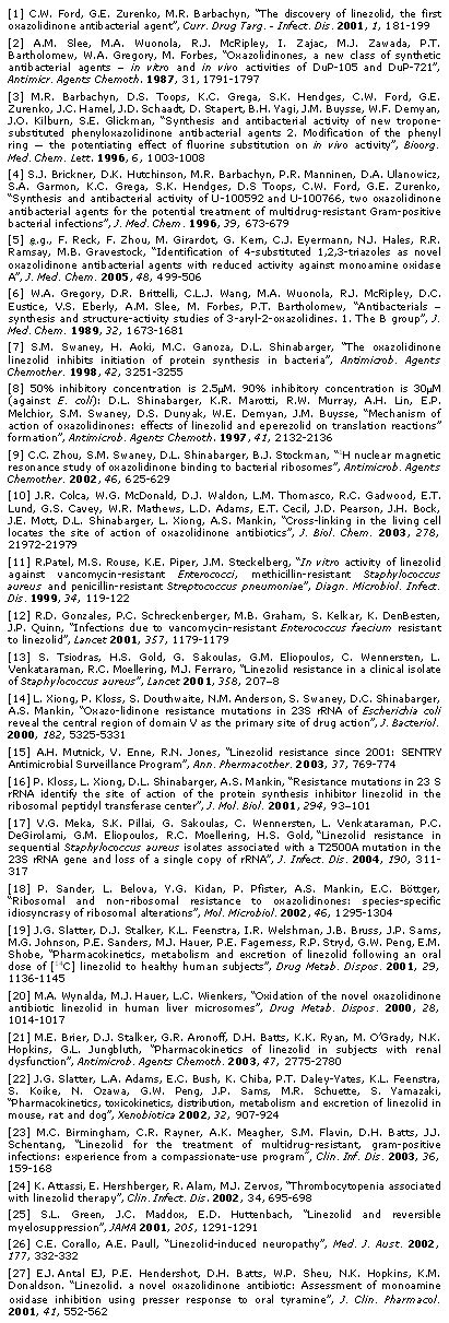 Linezolid Molecule Of The Month August 2005