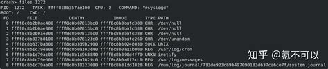 Linux内核调试之 Crash分析dump文件 知乎 Linux内核调试之 Crash分析dump文件 知乎