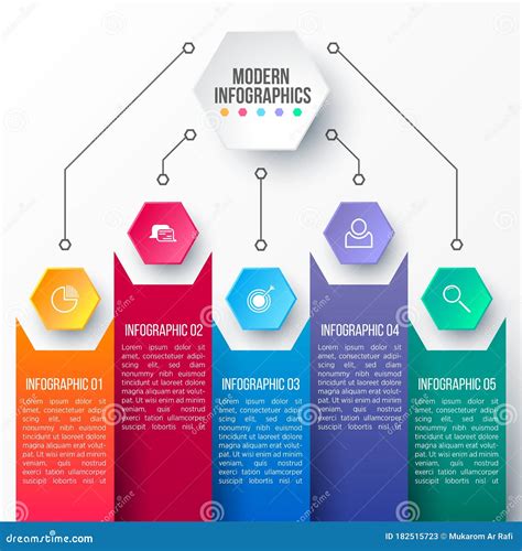 Vector 3d Infographic Template For Presentation Business Data Visualization Abstract Elements