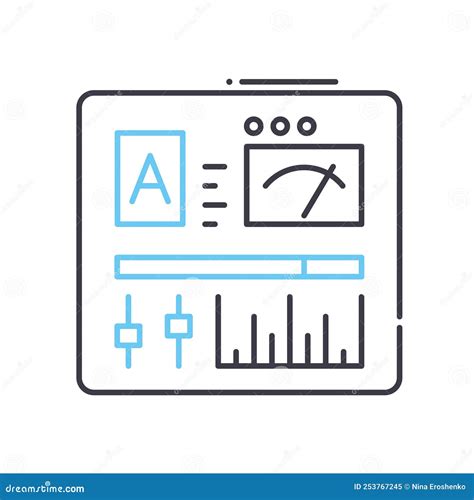 Control Panel Line Icon Outline Symbol Vector Illustration Concept