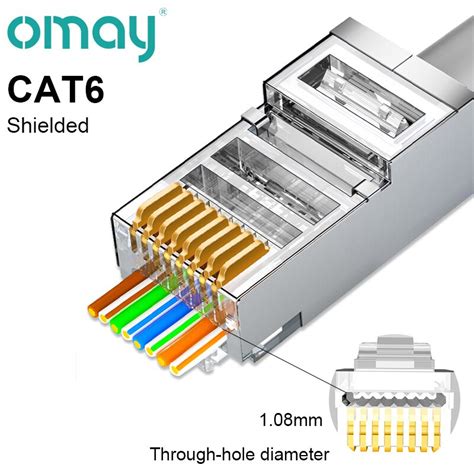 Cat6 Cat5e Pass Through Rj45 Modular Plug Network Grandado