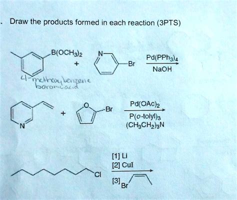 Solved Draw The Products Formed In Each Reaction 3 Pts Boch32 Pd