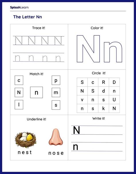Free Printable Letter N Worksheets For Kindergarten