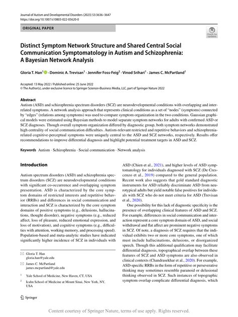 Distinct Symptom Network Structure And Shared Central Social