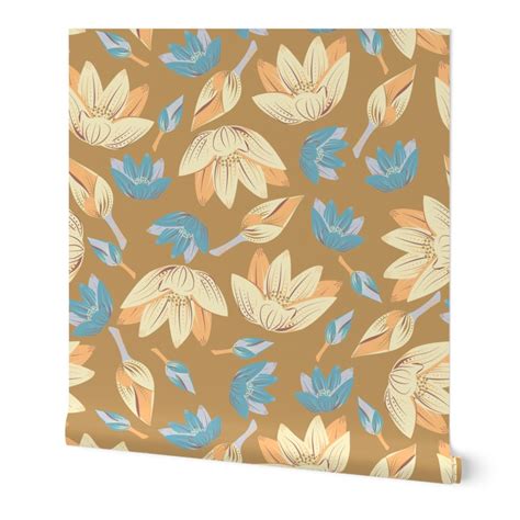 Ninfee Wallpaper Spoonflower