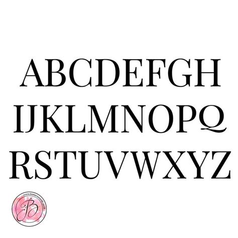 Alphabet Serif Font All Capital Single Letter Lettering Letter Set