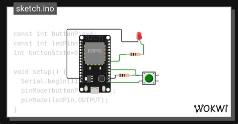 Push Button Wokwi Esp32 Stm32 Arduino Simulator