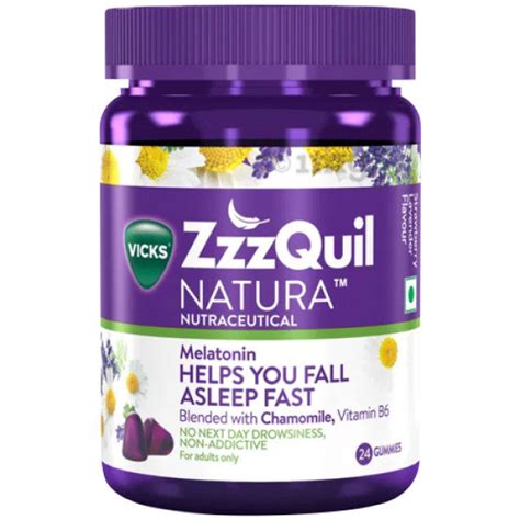 Buy Vicks Zzzquil Natura Nutraceutical Melatonin Sleep Gummies 24s