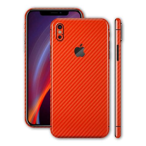 IPhone XS D Textured CARBON Fibre Skin RED Iphone New Iphone Carbon Fiber