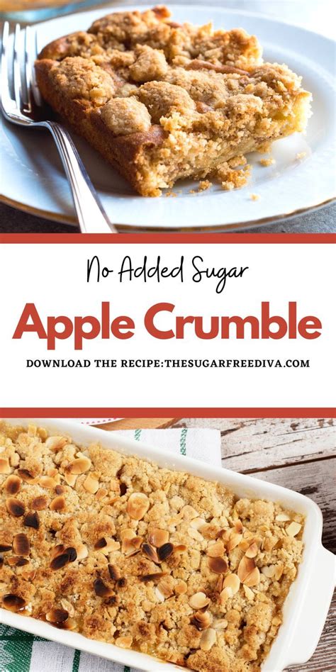 No Added Sugar Apple Crumble Sugar Free Recipes Sugar Free Baking