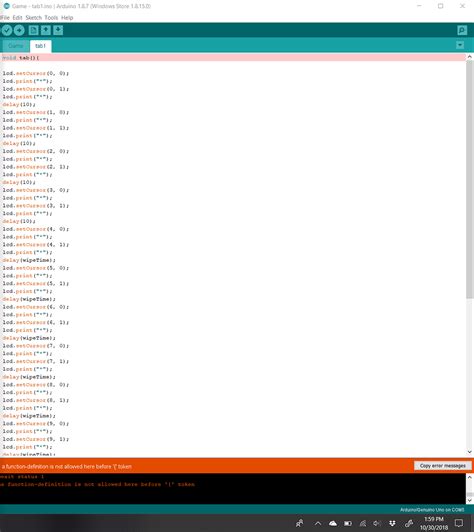 A Function Definition Is Not Allowed Here Before Token Programming Arduino Forum