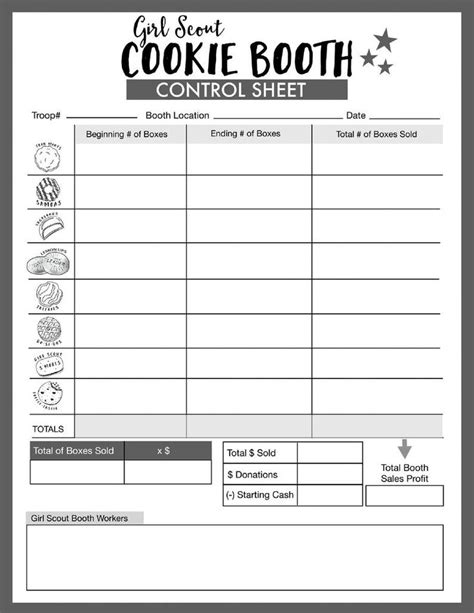 Girl Scout Cookie Activity Page