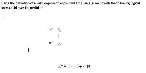 Solved Using The Definition Of A Valid Argument Explain