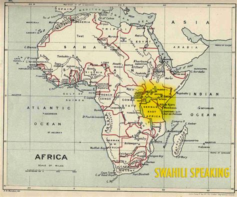 Swahili Language Map
