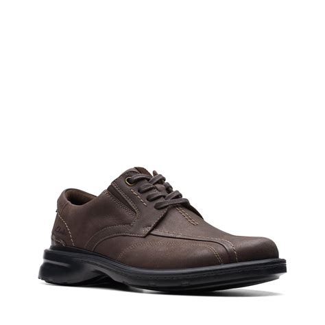 Clarks Mens Gessler Lace Brown Leather Casualdress Casual Shoes Ebay