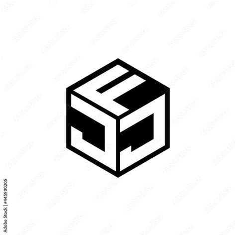 Jjf Letter Logo Design With White Background In Illustrator Vector