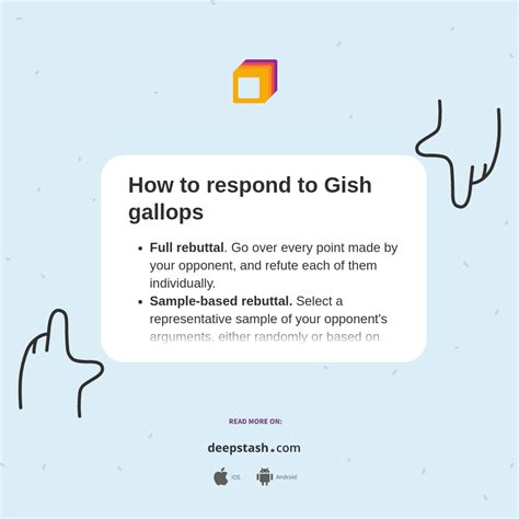 How To Respond To Gish Gallops Deepstash