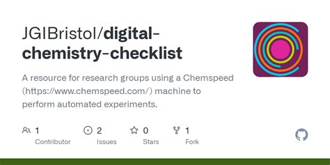 Github Jgibristoldigital Chemistry Checklist A Resource For
