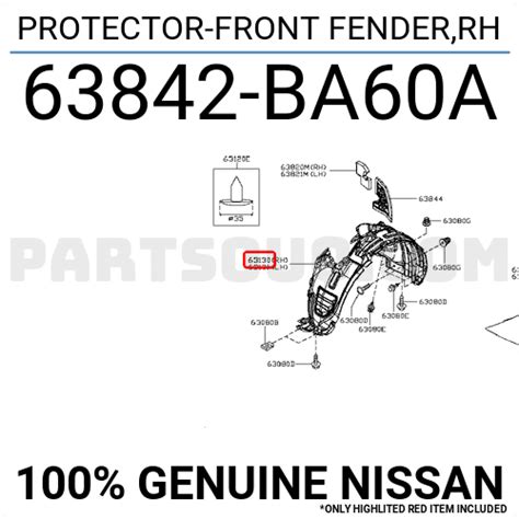 Protector Front Fenderrh 63842ba60a Nissan Parts Partsouq