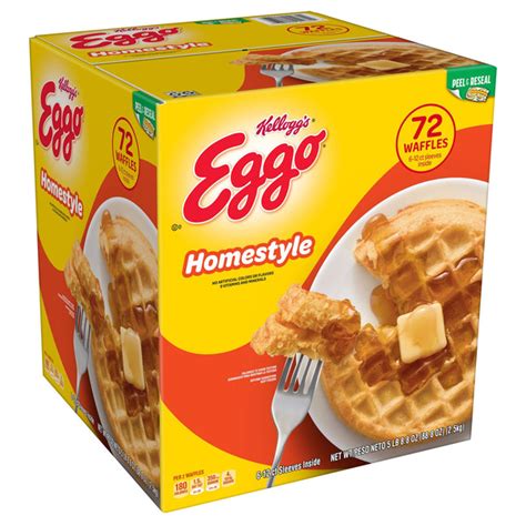 Kelloggs Eggo Waffles Homestyle 72 Ct