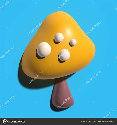 Mushroom Render Mushroom Object Vegetables Foliage Stock Illustration