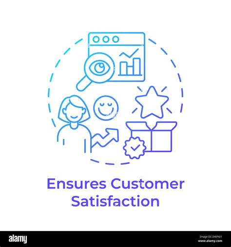 Ensures Customer Satisfaction Blue Gradient Concept Icon Stock Vector Image And Art Alamy