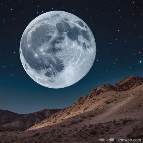 Soft Moonlight Silver Nighblue Tranquil Gradient Stable Diffusion Online